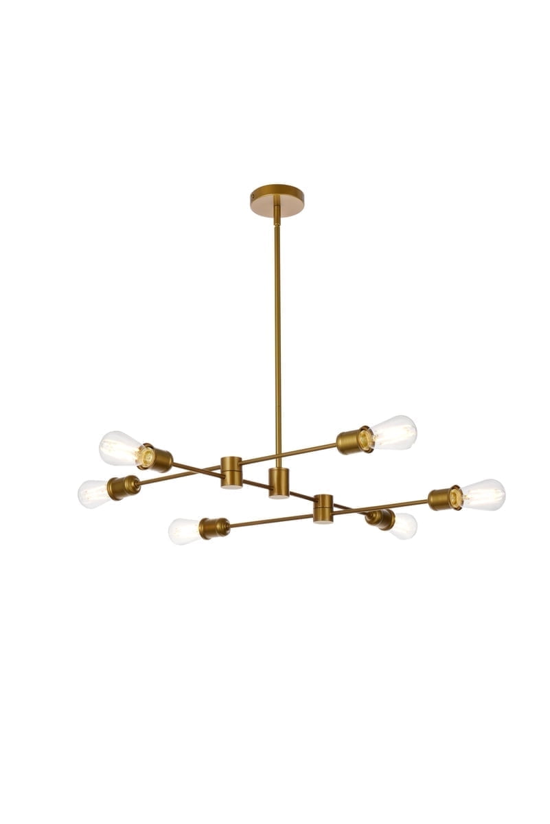 Xaviel 6 Light Pendant in Brass - Walmart.com