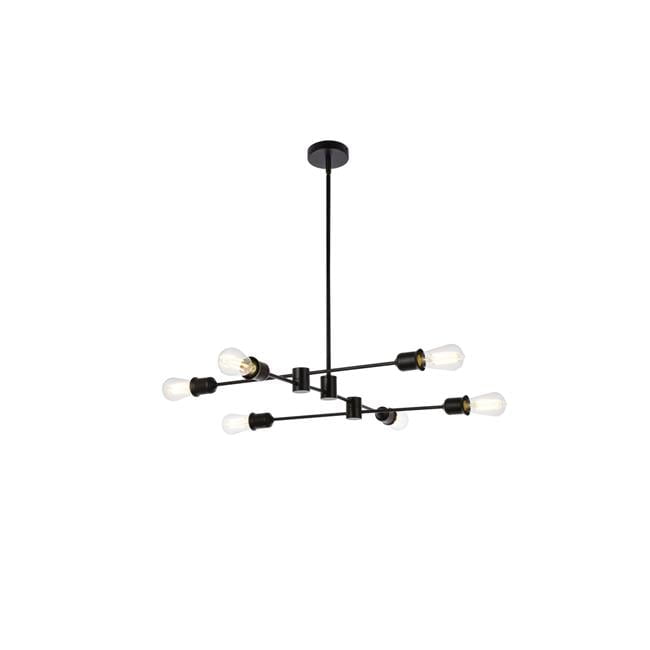 Xavier 6 Lights Pendant, Black - Walmart.com