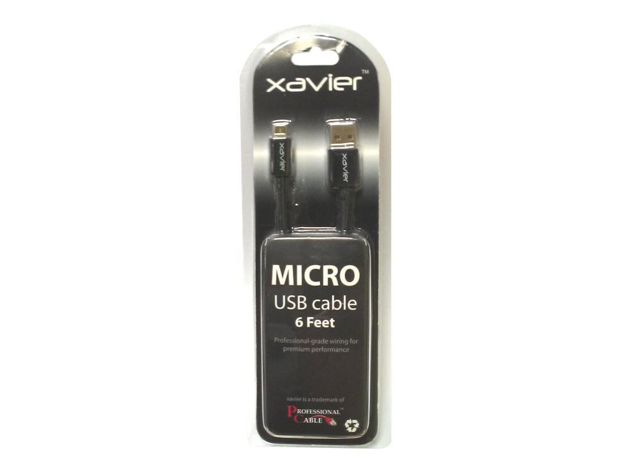 Xavier USBAMB-06 USB-A Male to microUSB-B Male Cable, 6' - Walmart.com