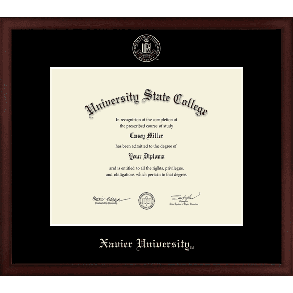 Xavier University Diploma Frame, Document Size 17" x 14" - Walmart.com