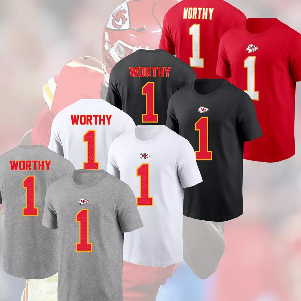 Xavier Worthy #1 Kansas City Name & Number Player Gift for Fans ...