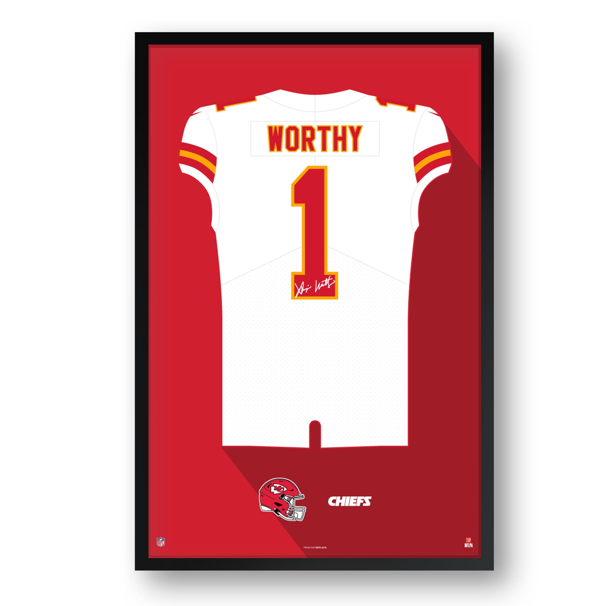 Xavier Worthy Kansas City Chiefs Framed 14" x 20" Jersey Art Print ...