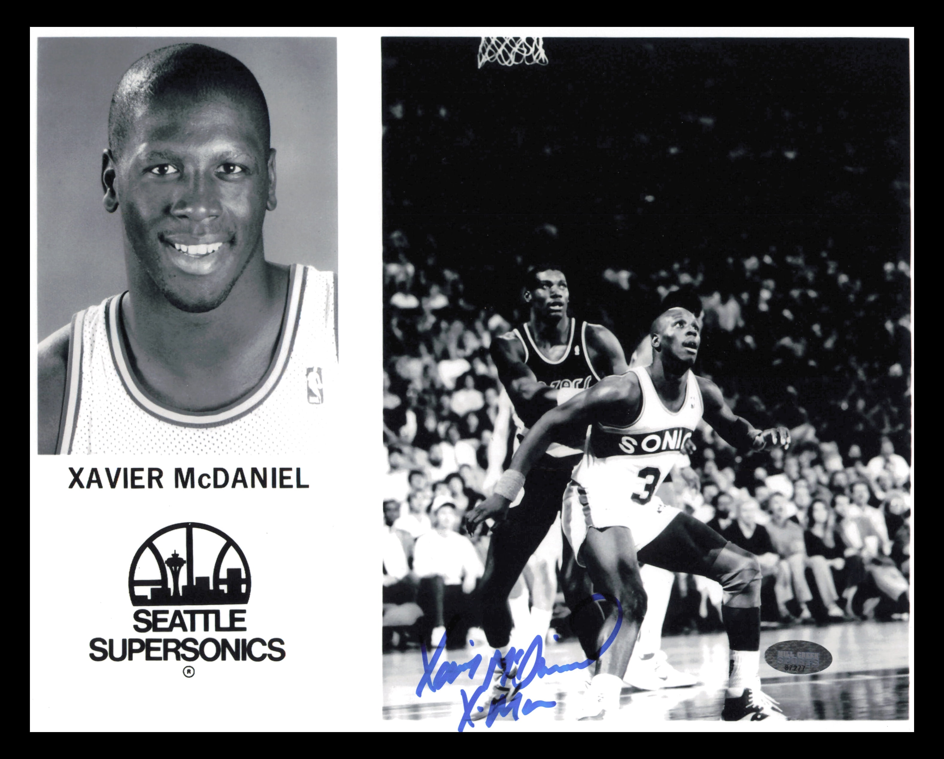 Xavier "X-Man" McDaniel Autographed 8x10 Photo Seattle Supersonics MCS ...