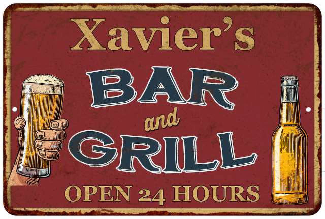 Xavier's Red Bar and Grill Rustic Sign Decor 8x12 108120045432 ...