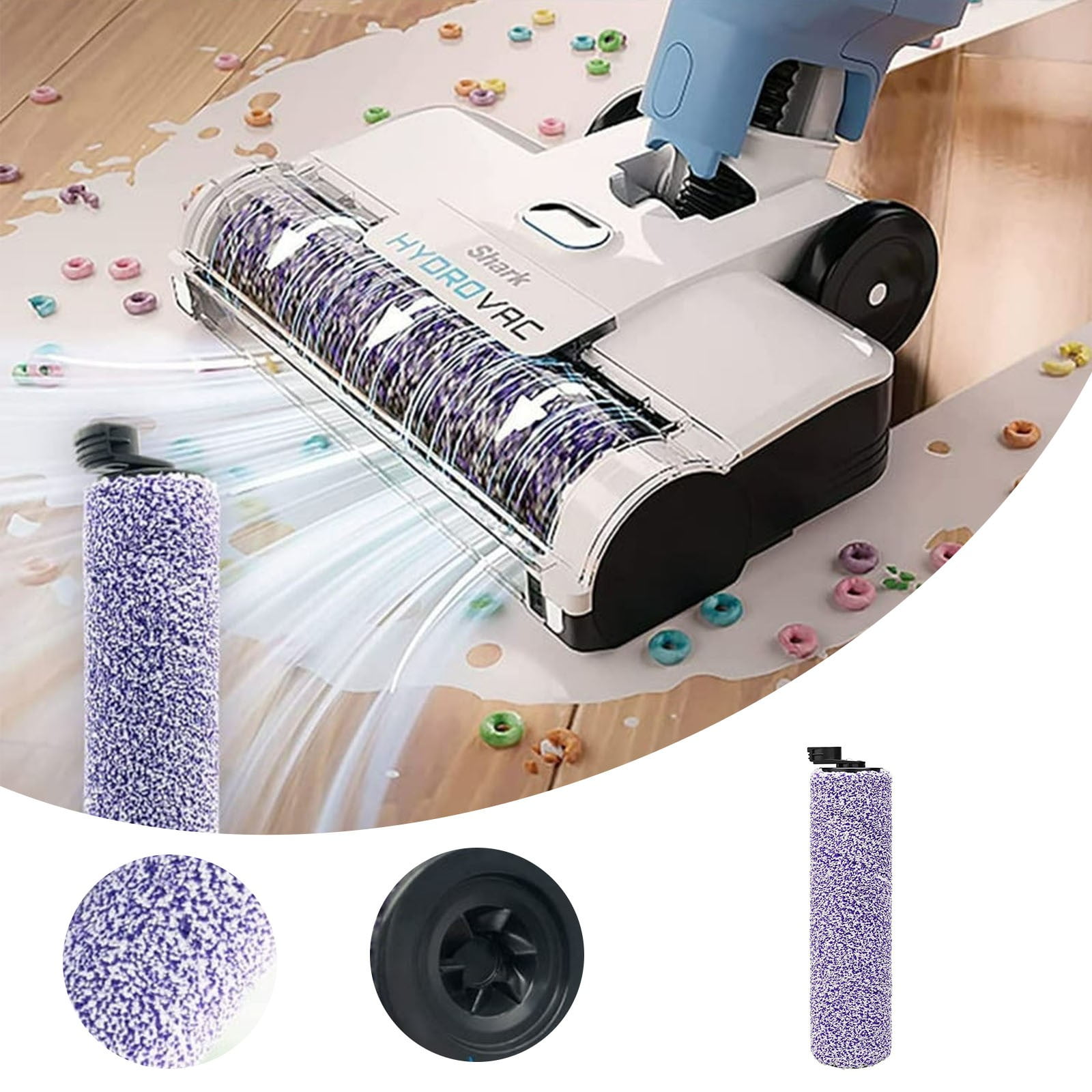 Xaweyi 2 Packs Brush Rolls, Roller Brush Foam Filter For Shark HydroVac ...