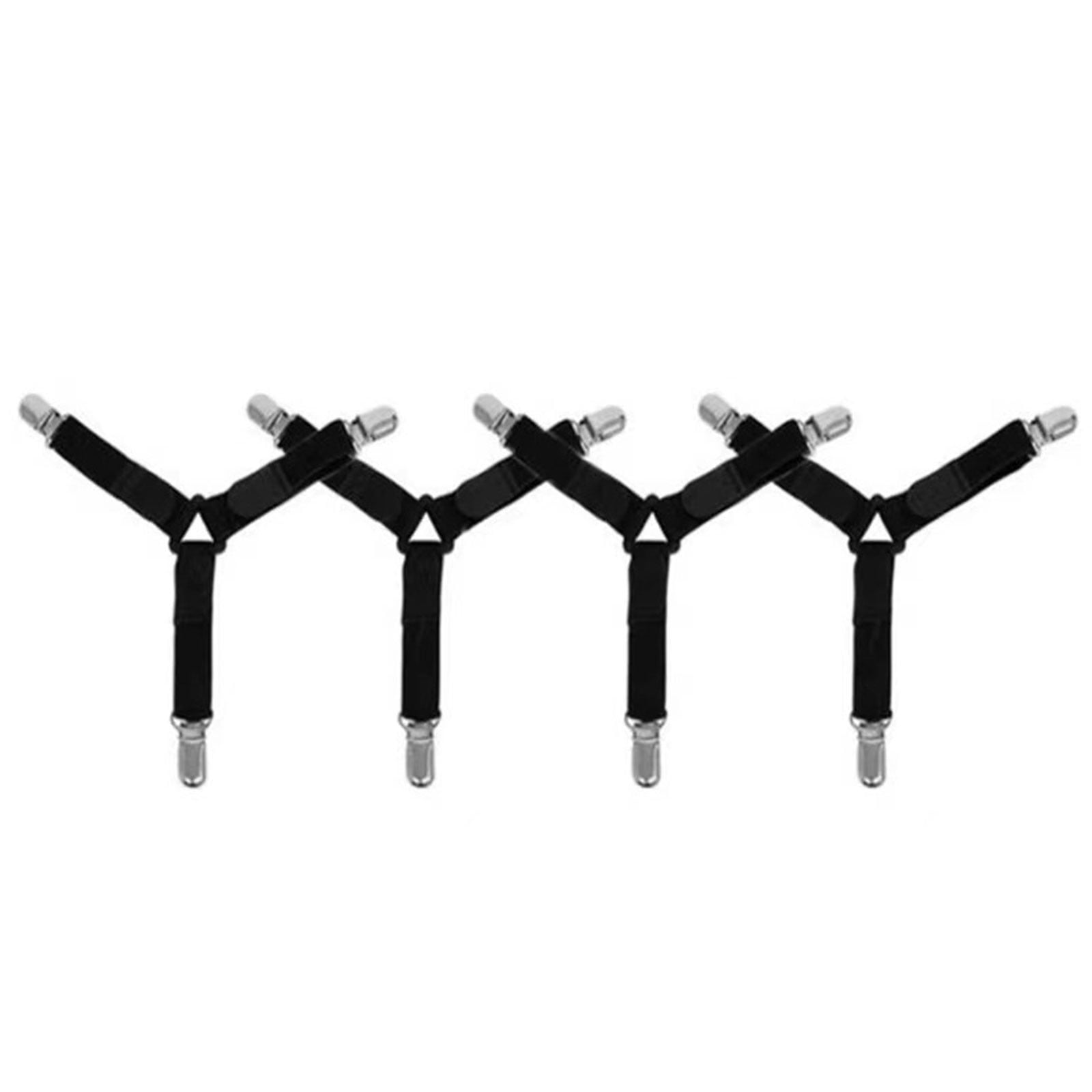 Xaweyi Adjustable Bed Sheet Holder Straps, Triangle Non-Slip Elastic ...