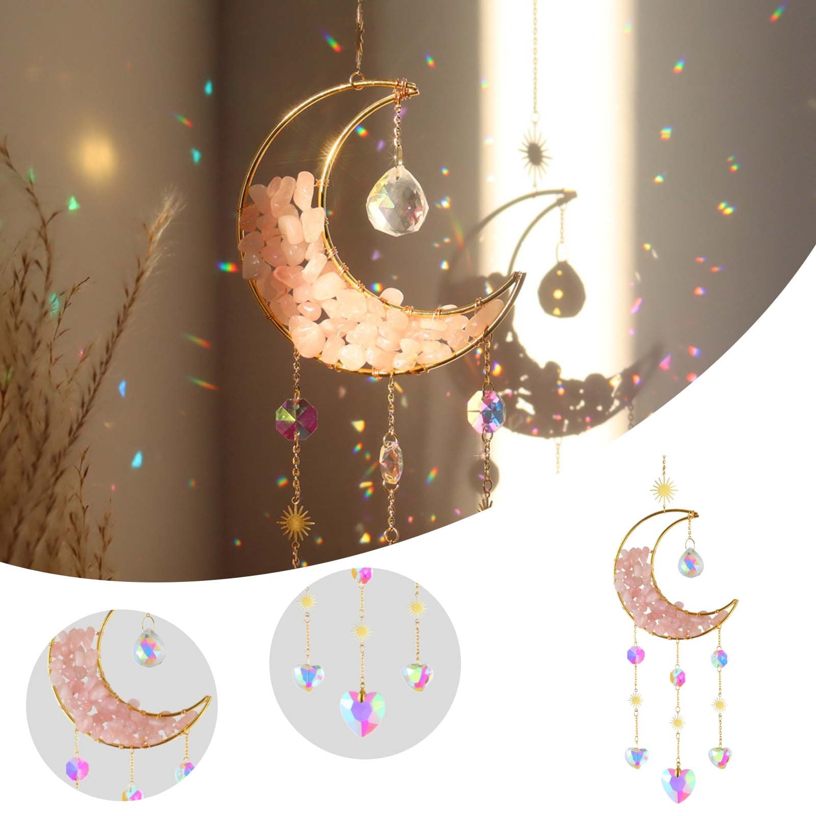 Xaweyi Suncatcher- Moon Suncatcher for Window, Dream Catchers with ...