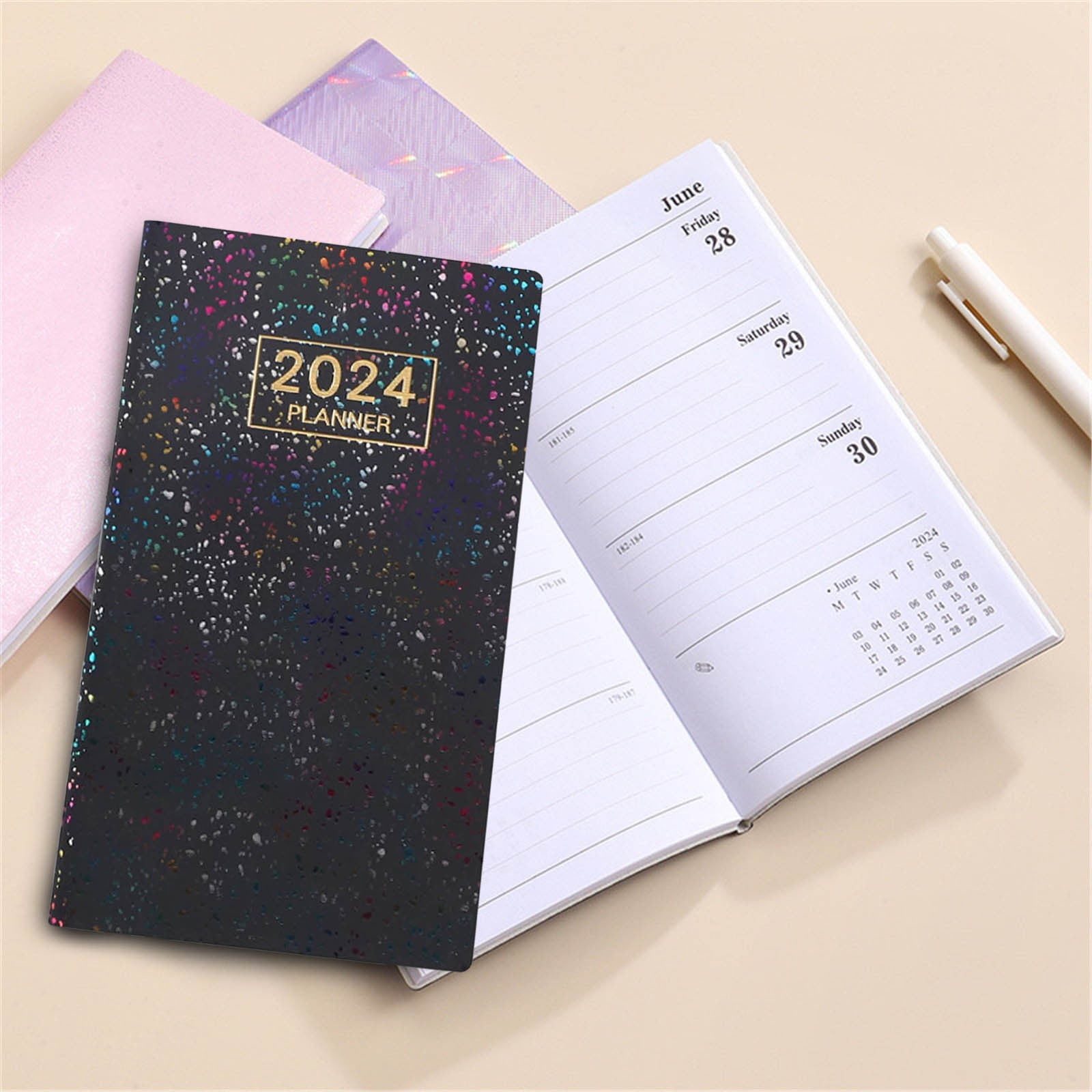 Xaweyi Daily Planner Leather Planner 2024 Pocket Calendar Organizer ...