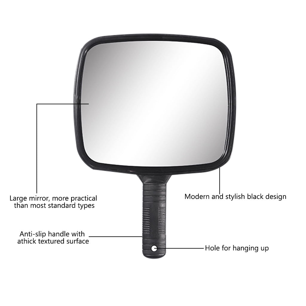 Xaweyi Extra Large Hand Mirror with Handle, 8" W x 12"L, Multi-Purpose ...