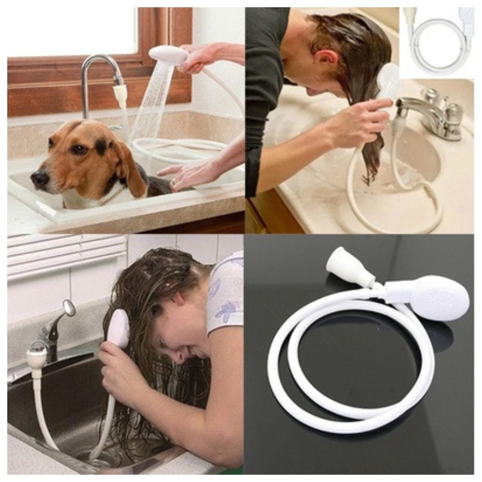 Xaweyi Portable Pet Faucet Sprayer Sink Spray Hose Multipurpose Shampoo ...