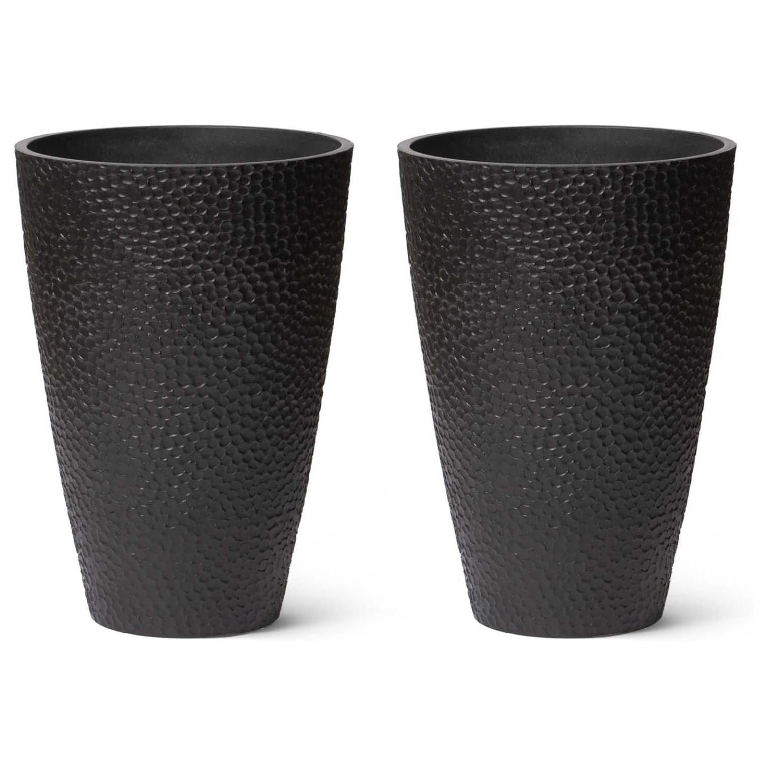 Xayoca 20inch Tall Black Planters Set of 2,Large Tree Planters for ...