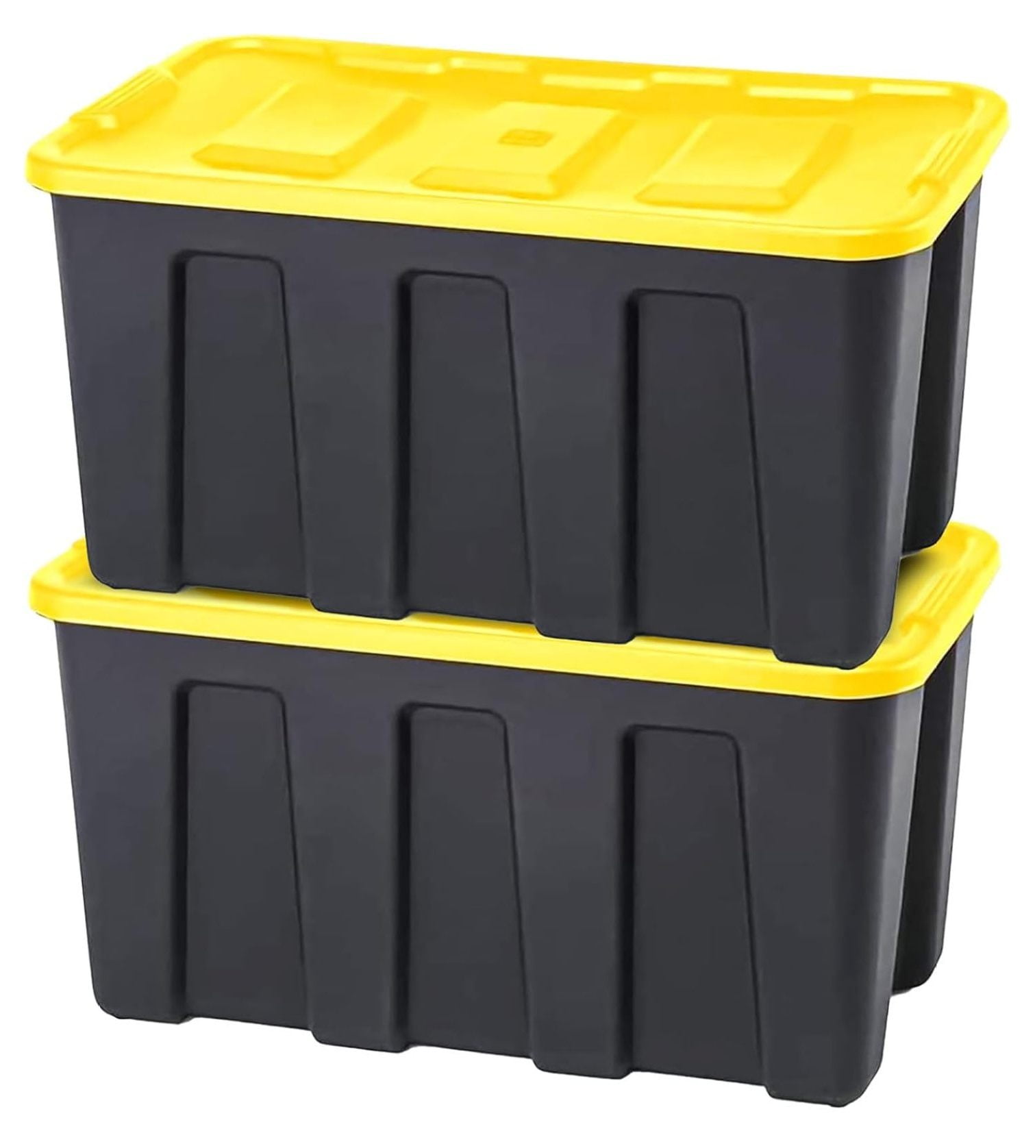 Xayoca 34-Gallon Durabilt Plastic Stackable Home Office Garage Storage ...