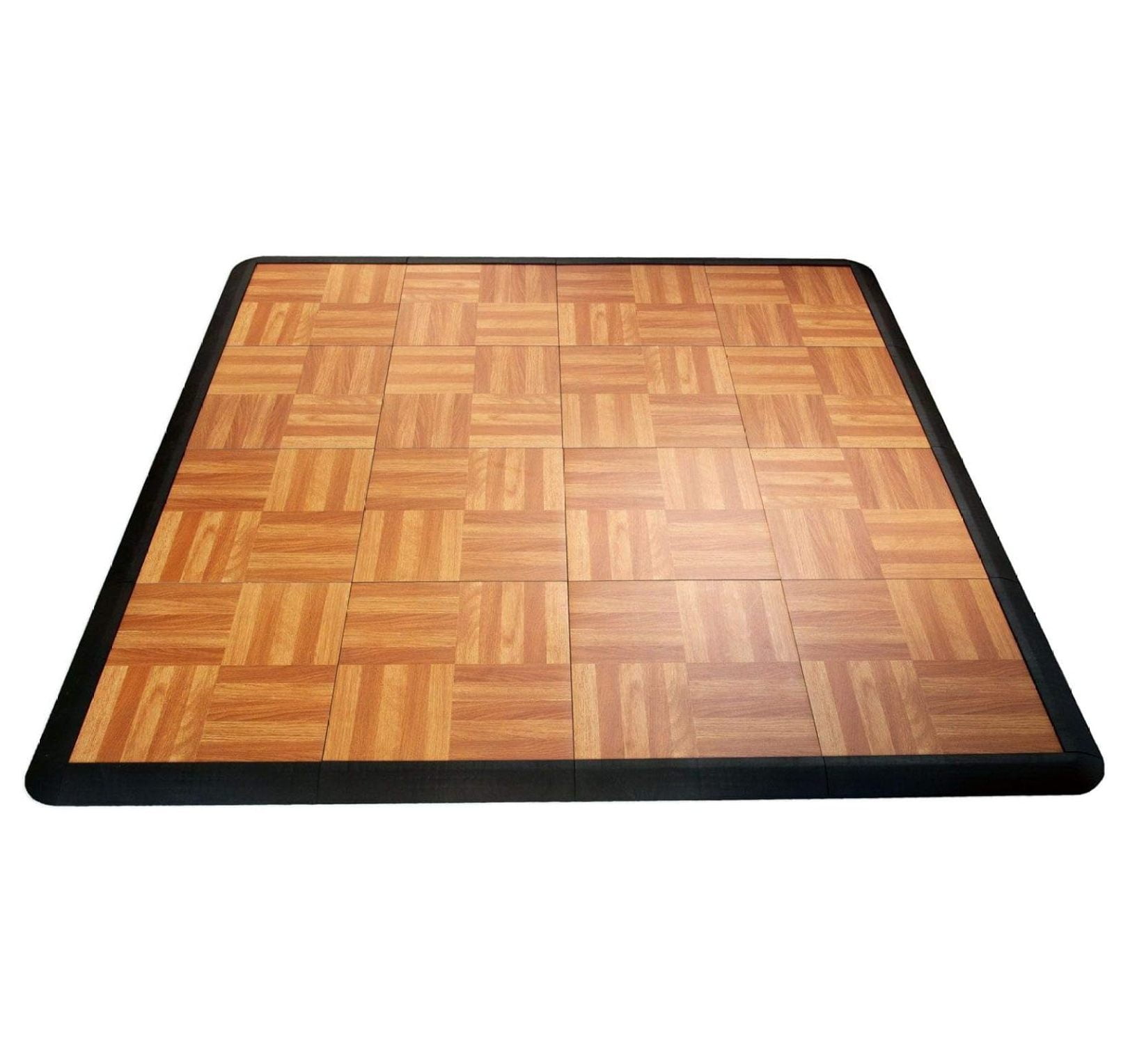 Xayoca 4X4OAKFLOOR Interlocking Lightweight Plastic Modular Dance Floor ...