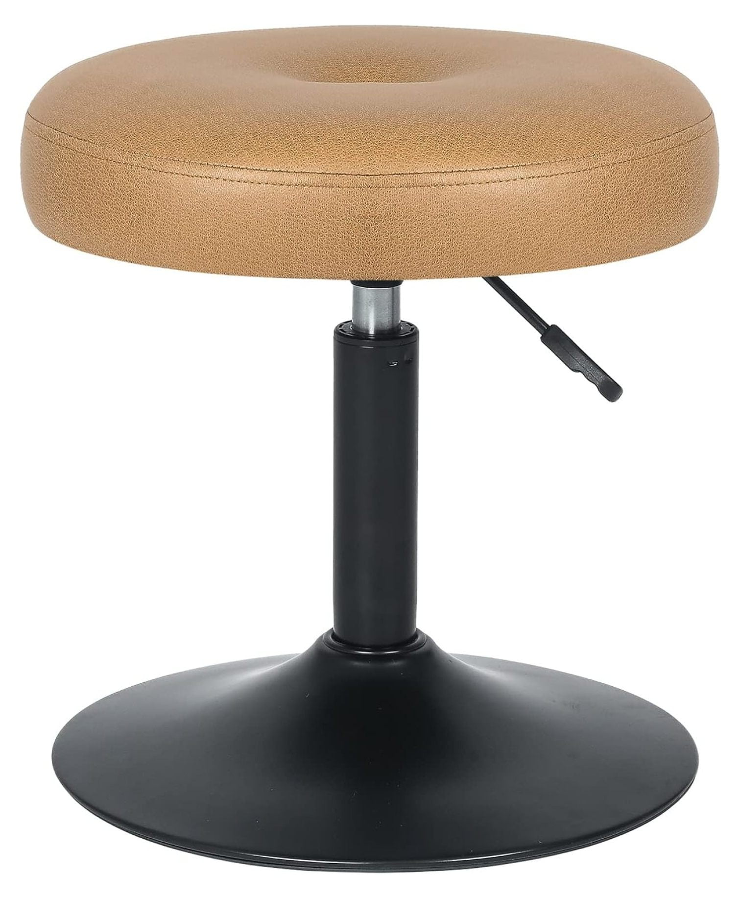 Xayoca Adjustable Faux Leather Round Ottoman, 360° Swivel Freely Vanity ...