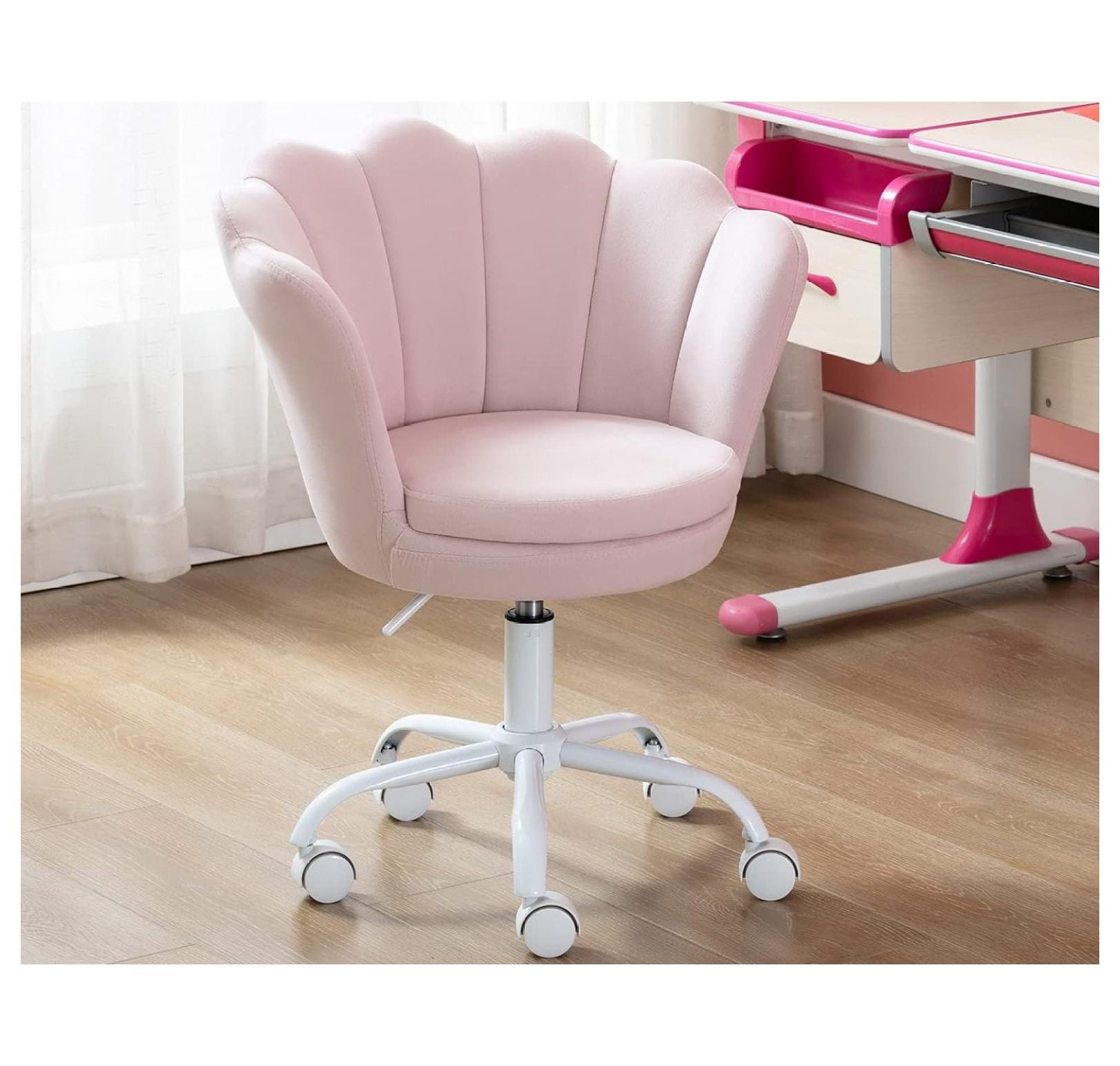 Xayoca Cute Kids Desk Chair,Velvet Bedroom Chair Adjustable Child ...