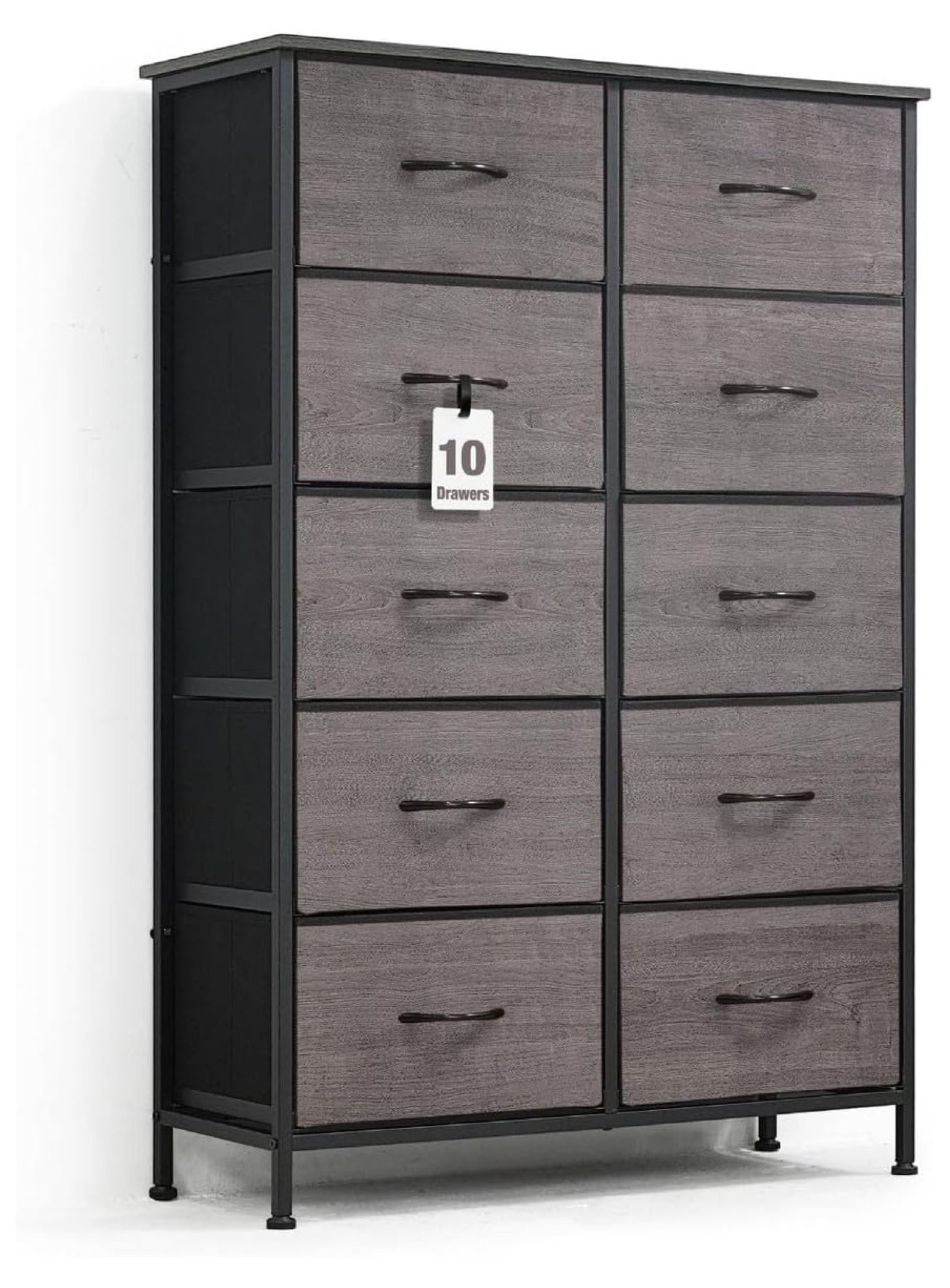 Xayoca Drawer Storage Tower w/ 10 Fabric Bins, Laundry Storage, Sorting ...