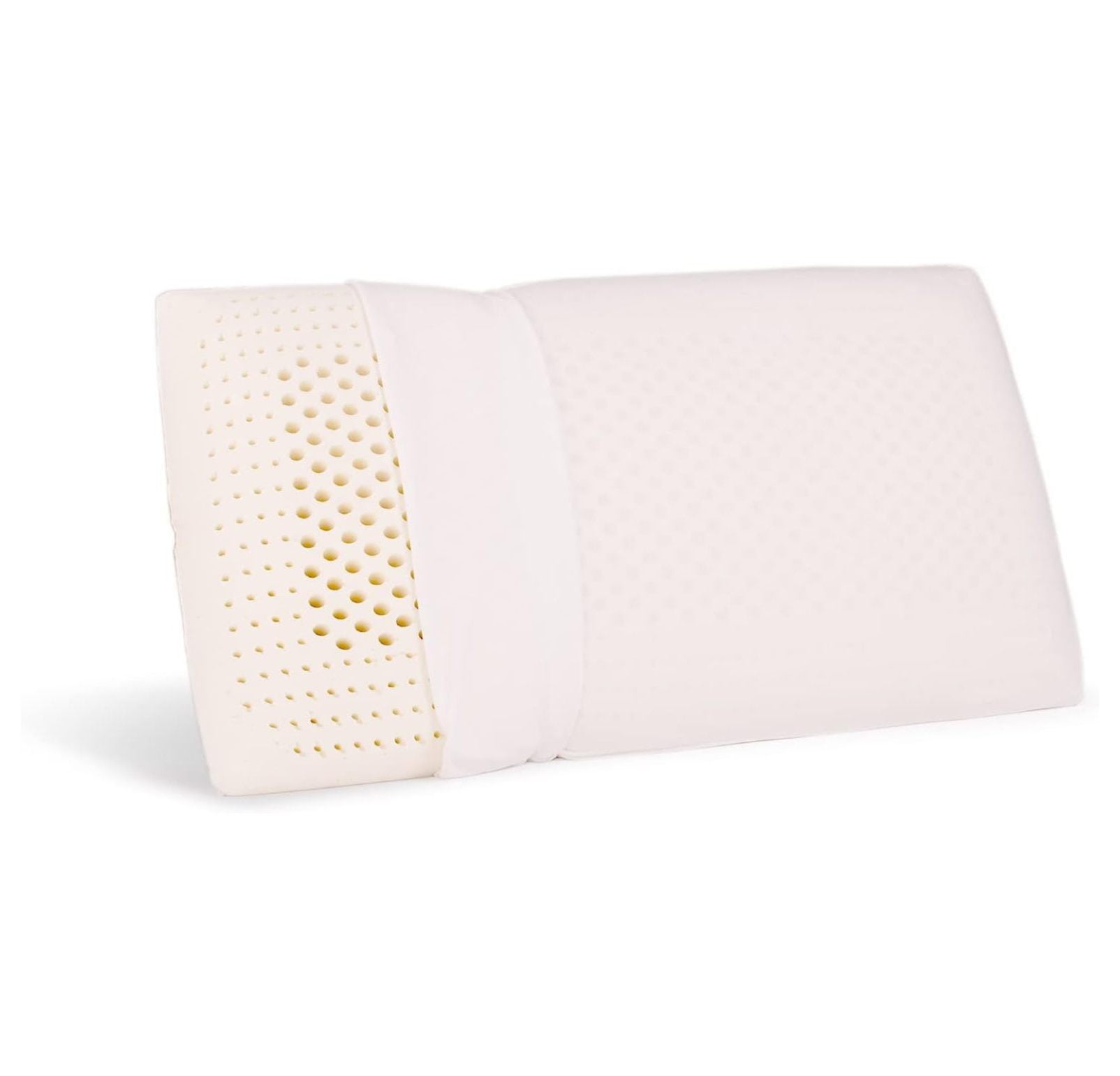 Xayoca Latex Foam Bed Pillow - Extra Plush 100% Cotton Casing Cover ...