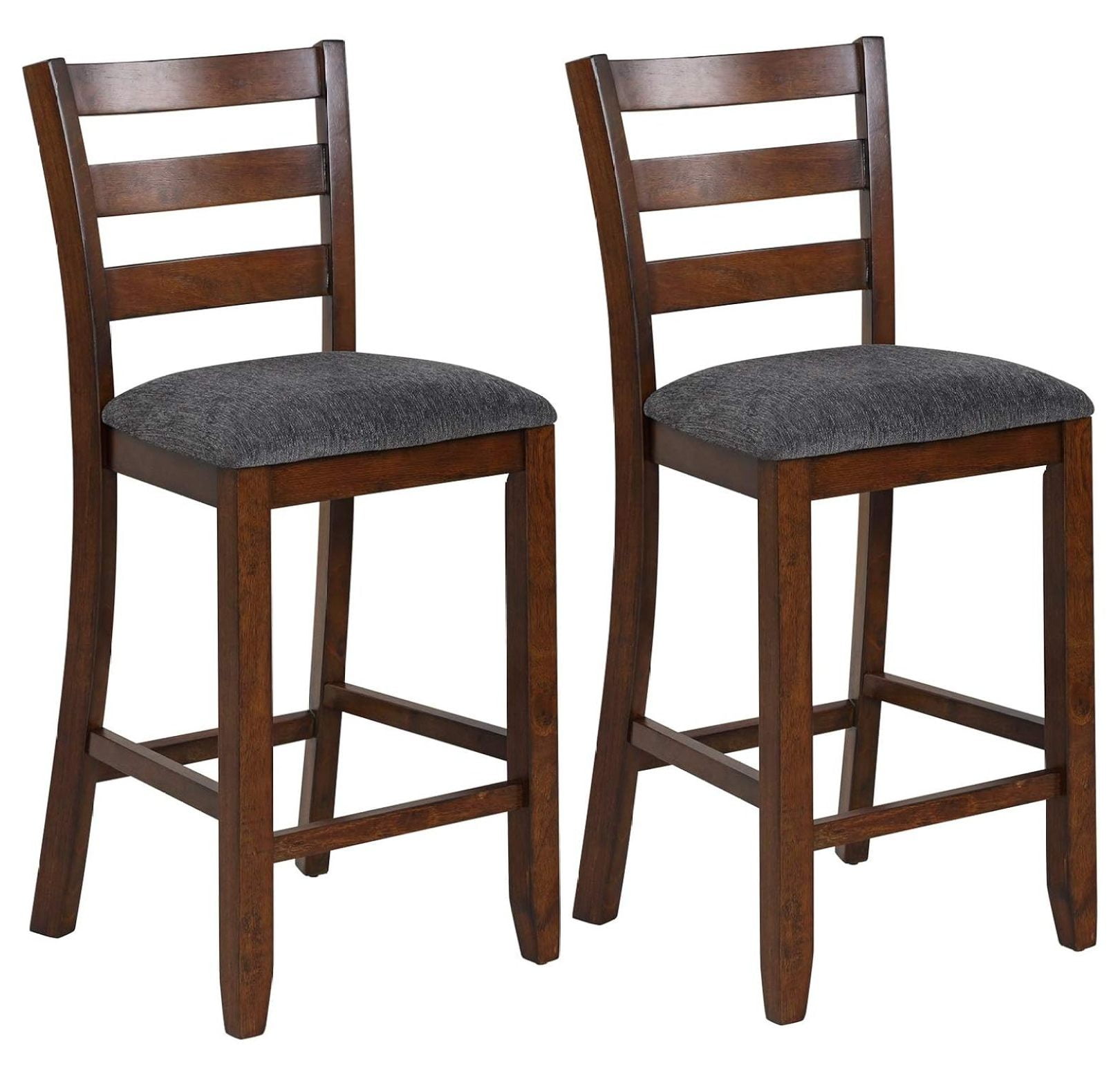 Xayoca Set of 2 Counter Height Bar Stool, 25.5-Inch Upholstered Bar ...