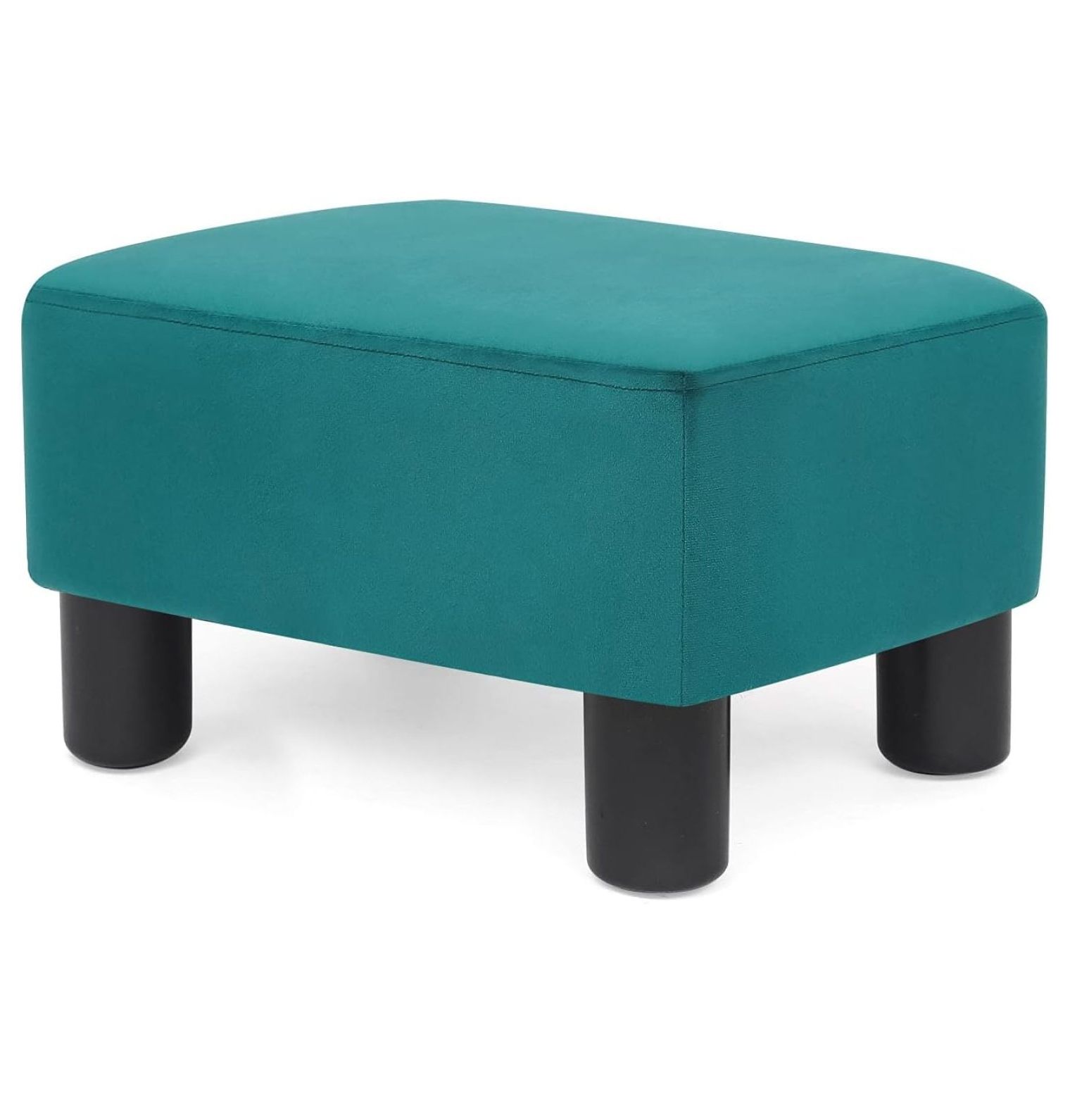 Xayoca Small Footstool Ottoman Fabric Footrest Modern Rectangular ...