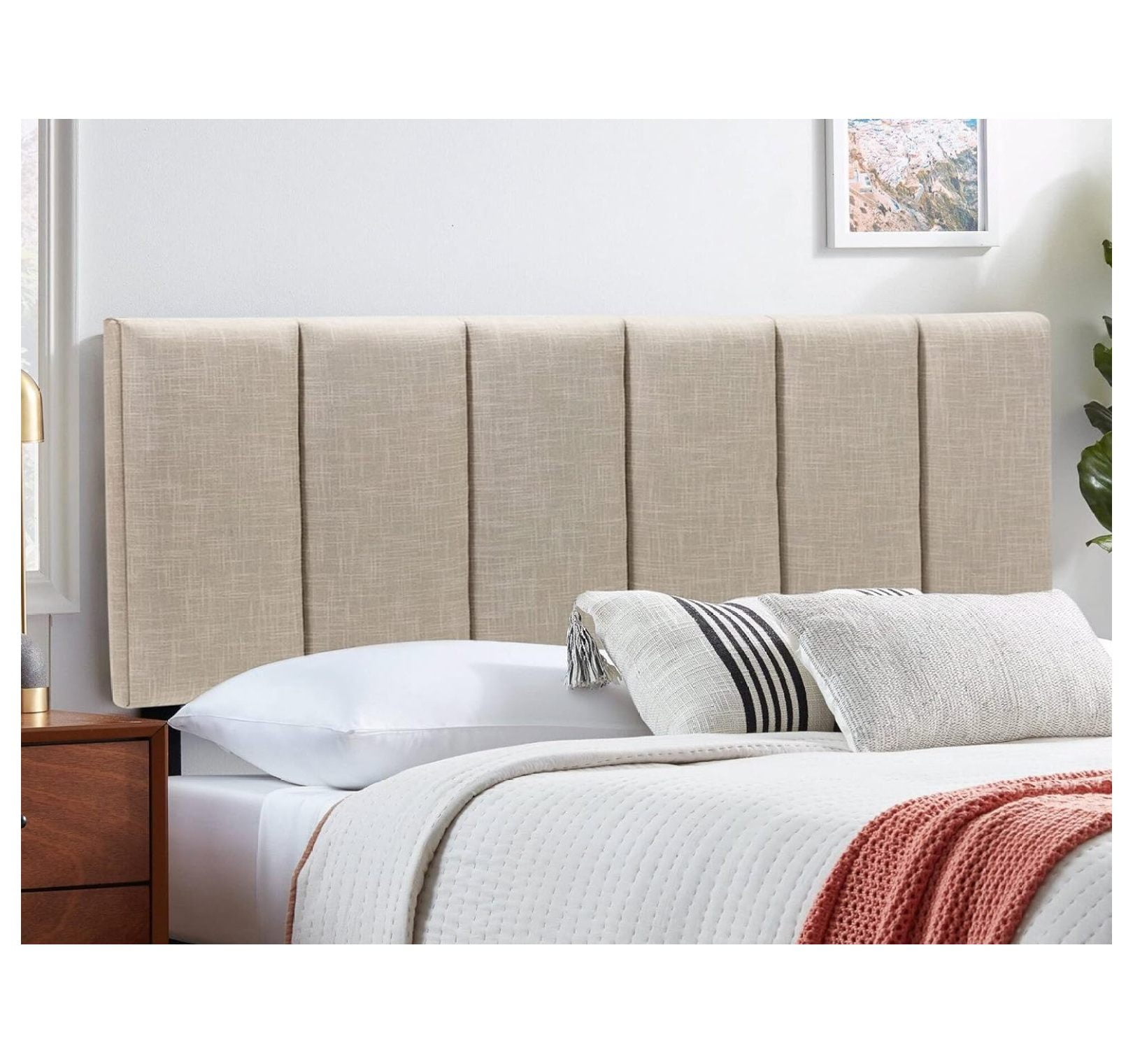 Xayoca Upholstered Headboard Queen Foldable Headboard for Queen Size ...