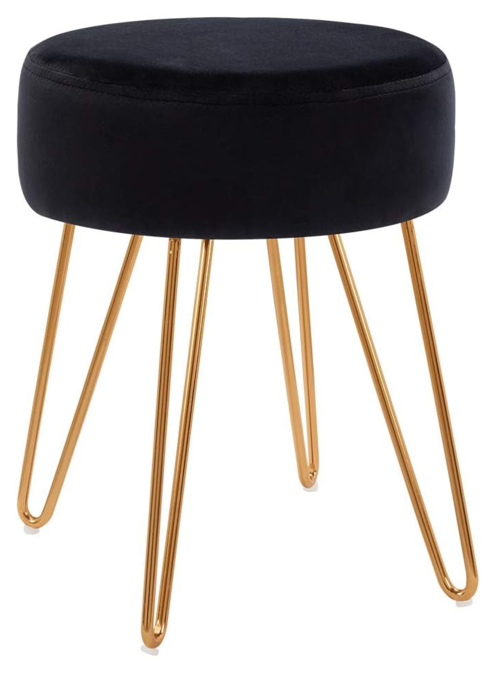 Xayoca Velvet Ottoman, Makeup Vanity Stool, Contemporary Stool ...