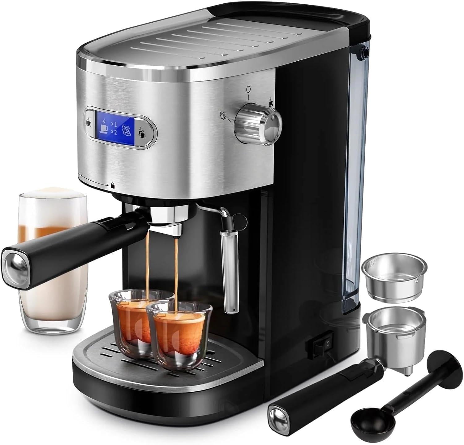 Xbeauty Espresso Machine 20 Bar, Semi-Automatic Professional Coffee ...