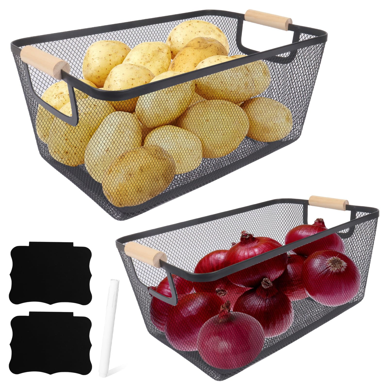 Xbopetda and Onion Storage Bin, 2 Set Bin and Onion Container, Storage ...