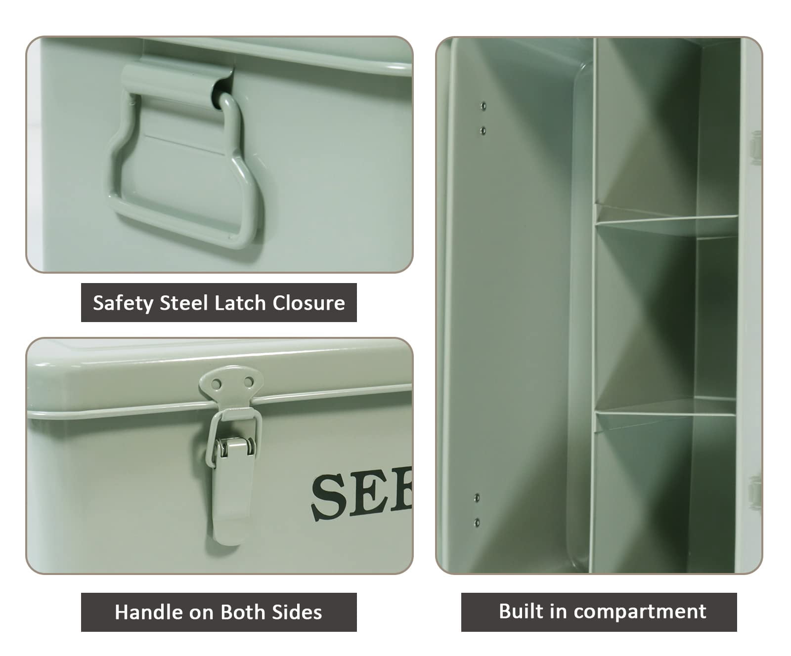 Xbopetda Seed Saving FEV6 Box, Metal Seed Bin, Seed Storage Organizer ...