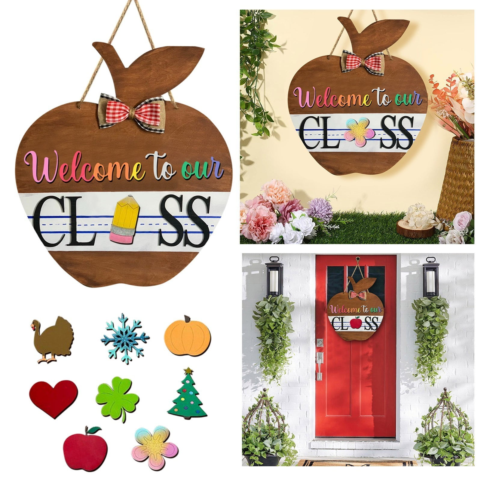 Xboschi Welcome Sign for Classroom Door Decorations Teacher Door Sign ...