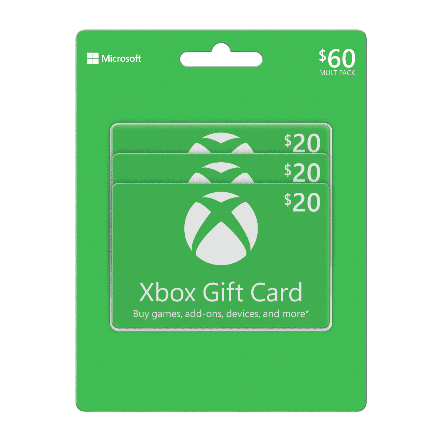 Xbox $60 Gift Card Multipack 3 x $20 [Physical] - Walmart.com