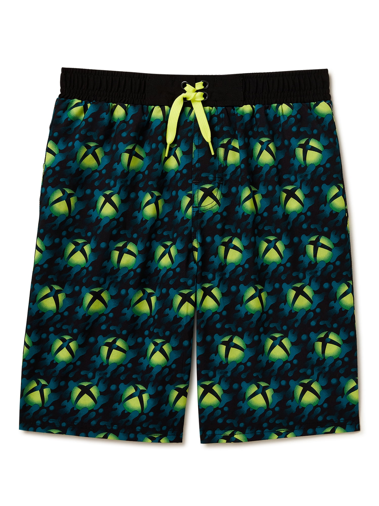 Xbox Big Boys Black Swim Shorts, Sizes 4-16 - Walmart.com
