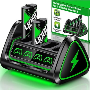 Xbox Rechargeable Battery with 4 X 1500mAh Xbox One Controller Battery ...