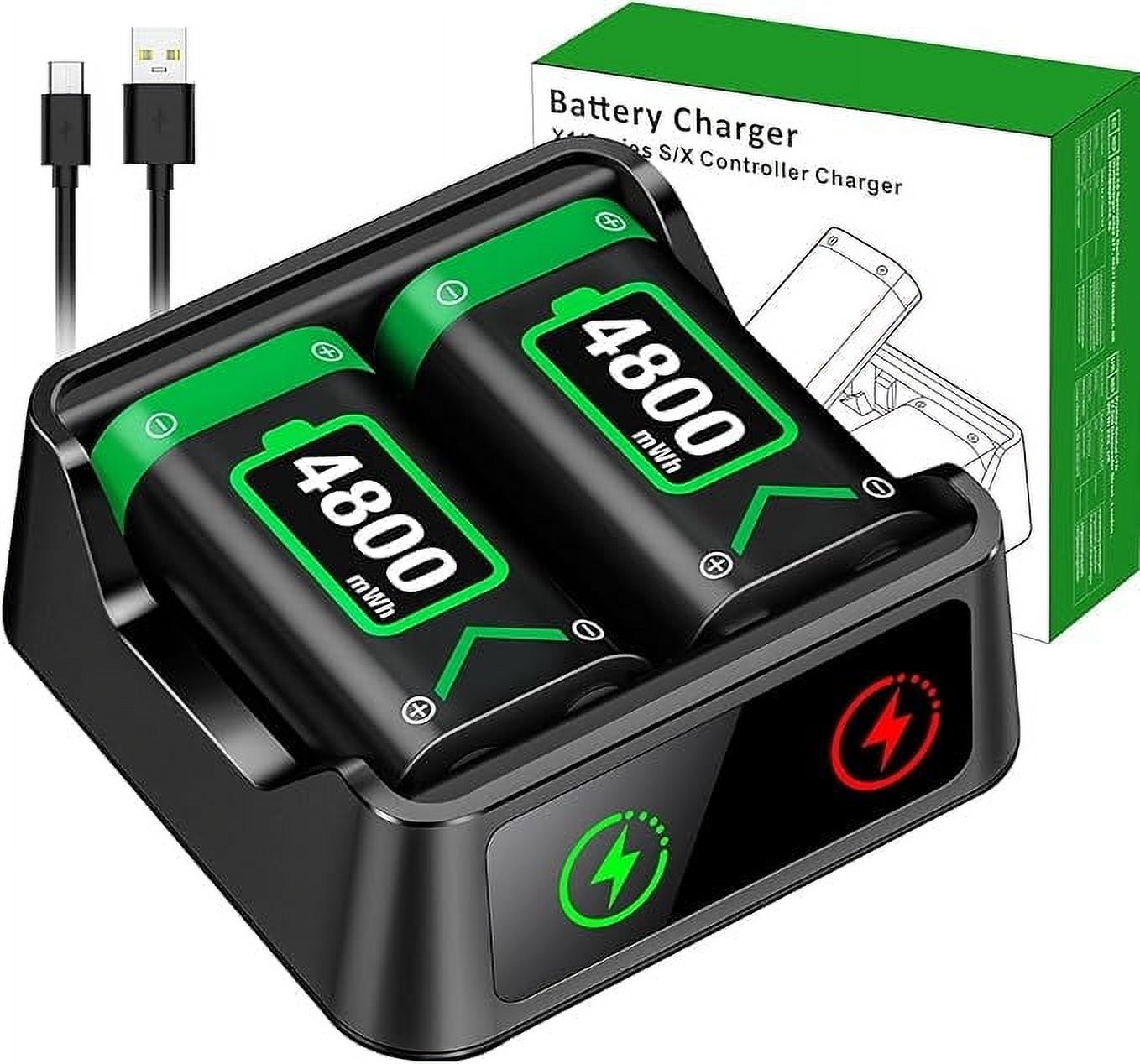 Xbox Controller Battery Pack, Fast Charging 2X 4800mWh Xbox Battery ...