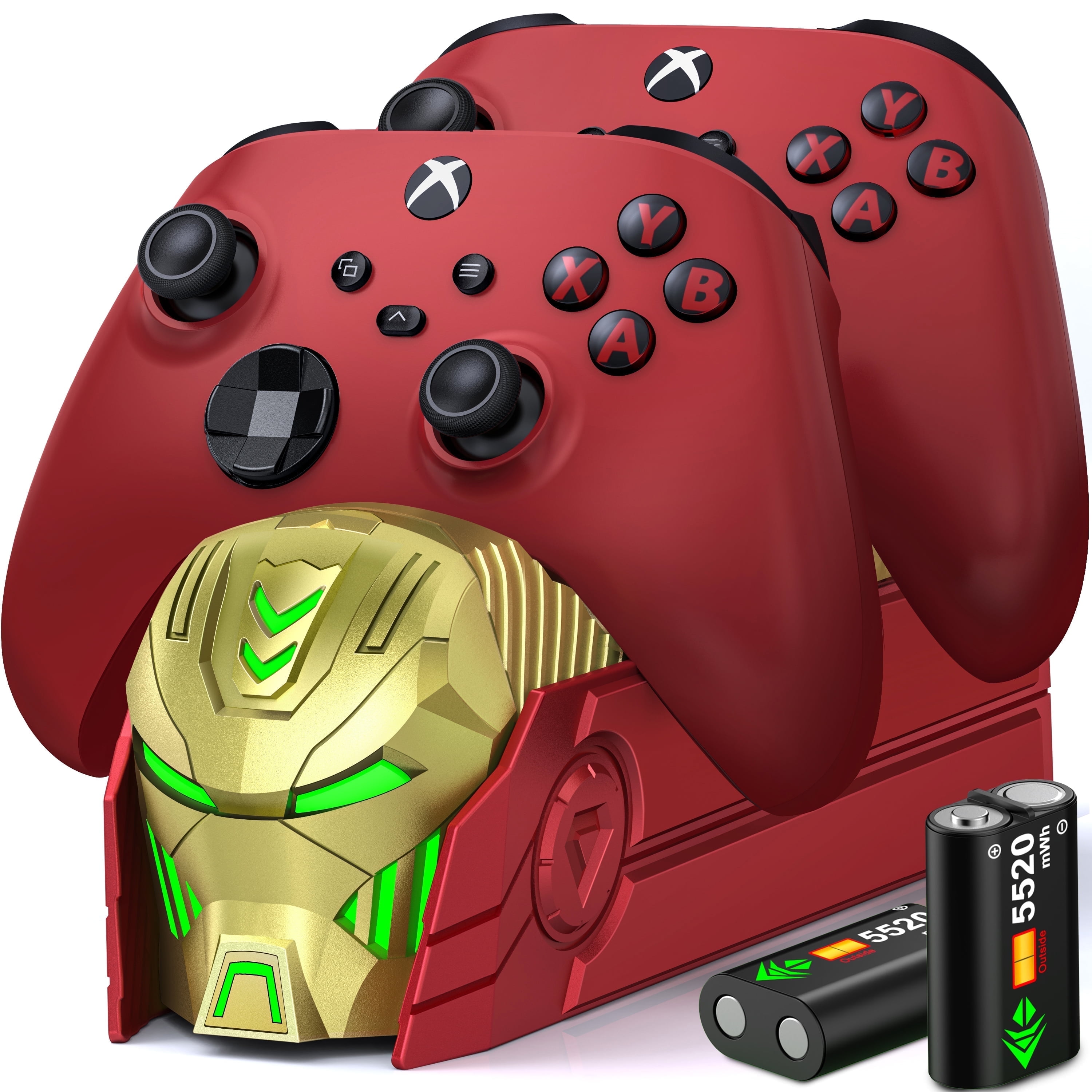 Xbox Controller Charger with 2 x 5520mWh Rechargeable Battery Packs ...