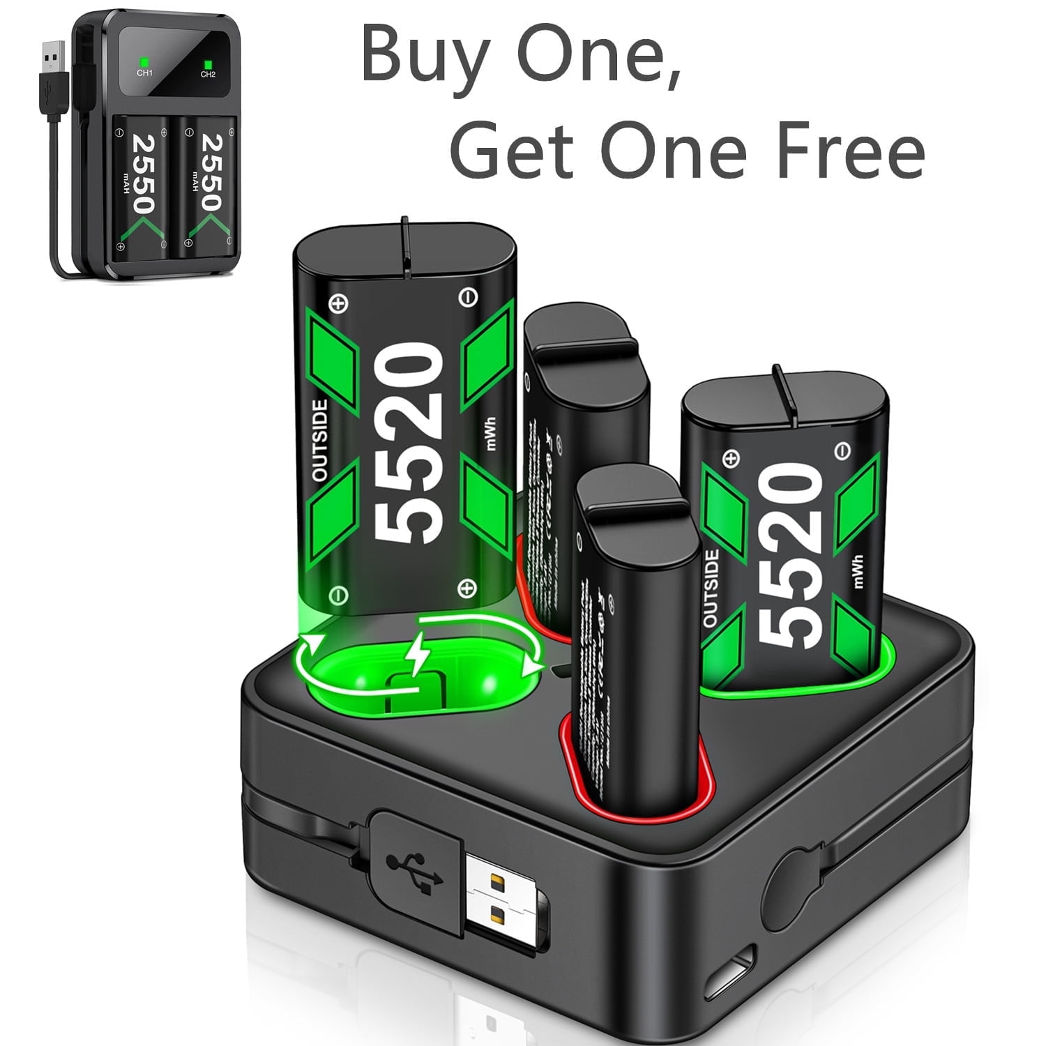 Xbox Controller Rechargeable Battery Pack for Xbox Series X Controller ...