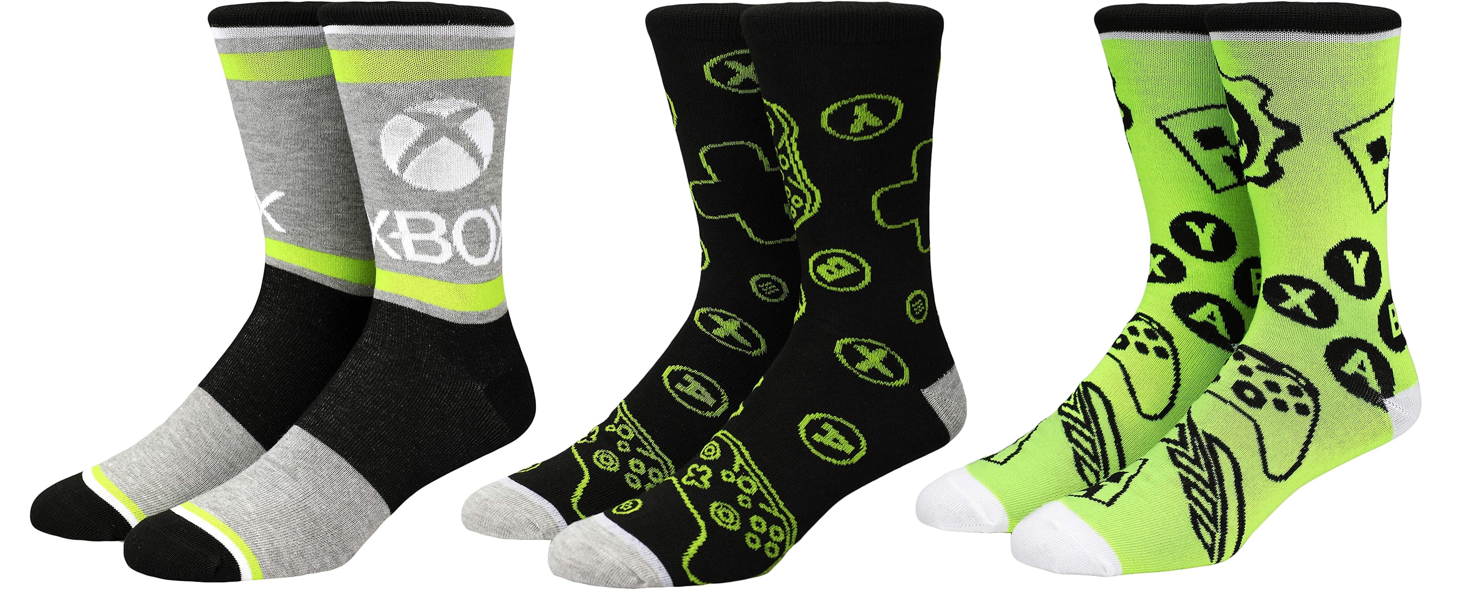 Xbox Evergreen 3 Pack Crew socks for men - Walmart.com