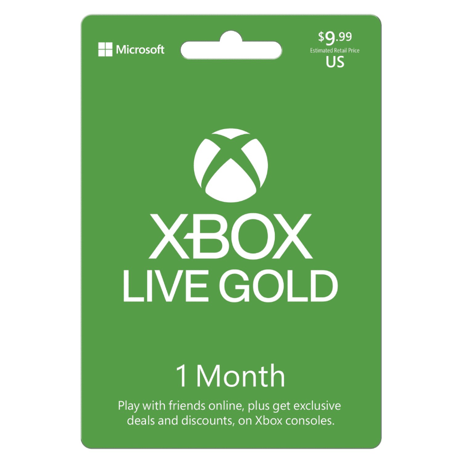 Xbox Live Gold 1 Month Gift Card - Walmart.com