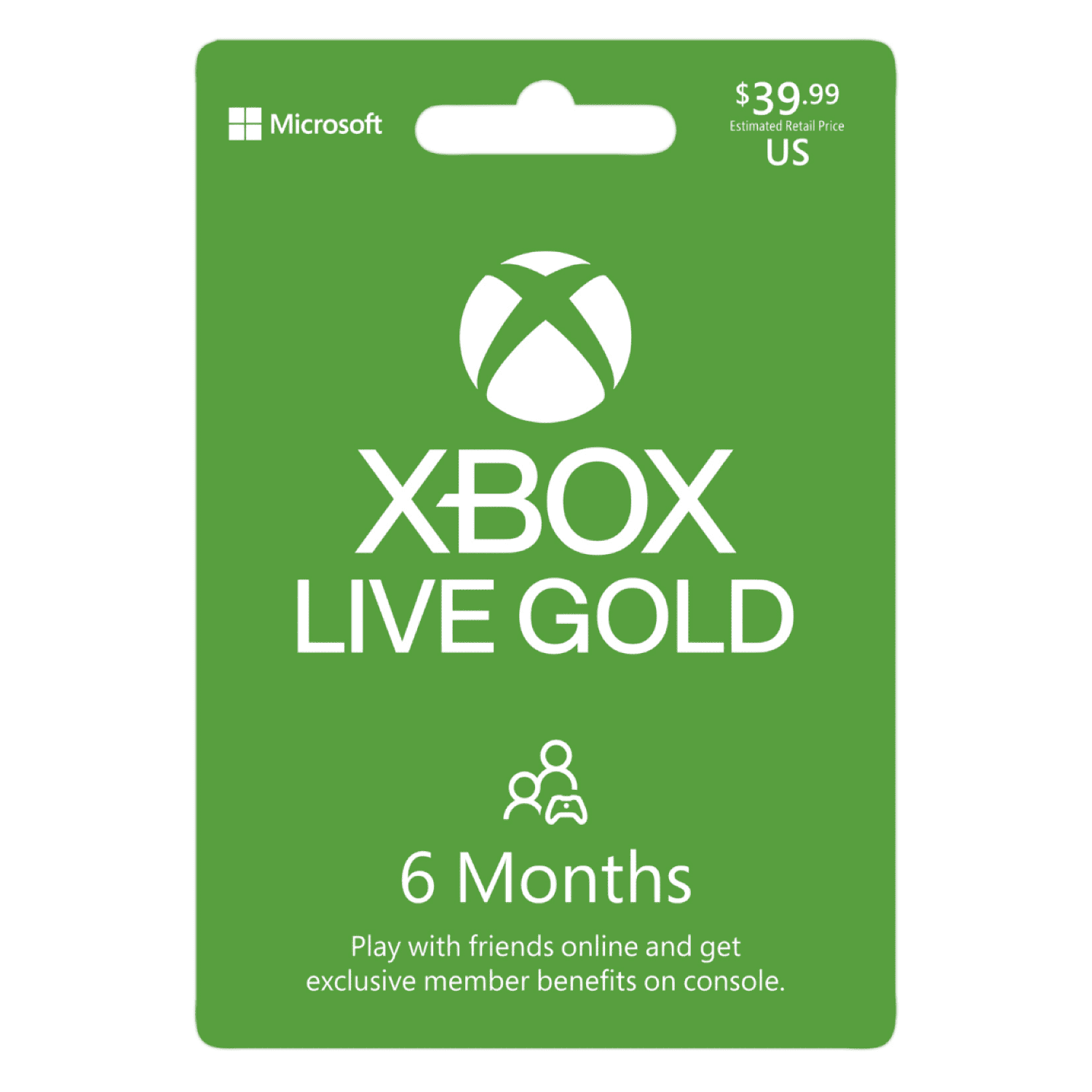 Xbox Live Gold 6 Months Gift Card [Physical] - Walmart.com