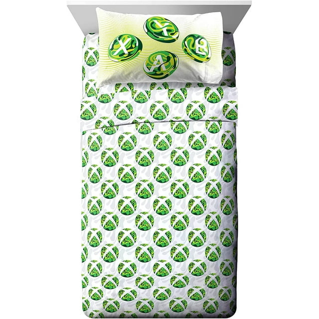 Walmart Xbox Full Sheet Set with Kids Pillowcases, 100% Microfiber ...