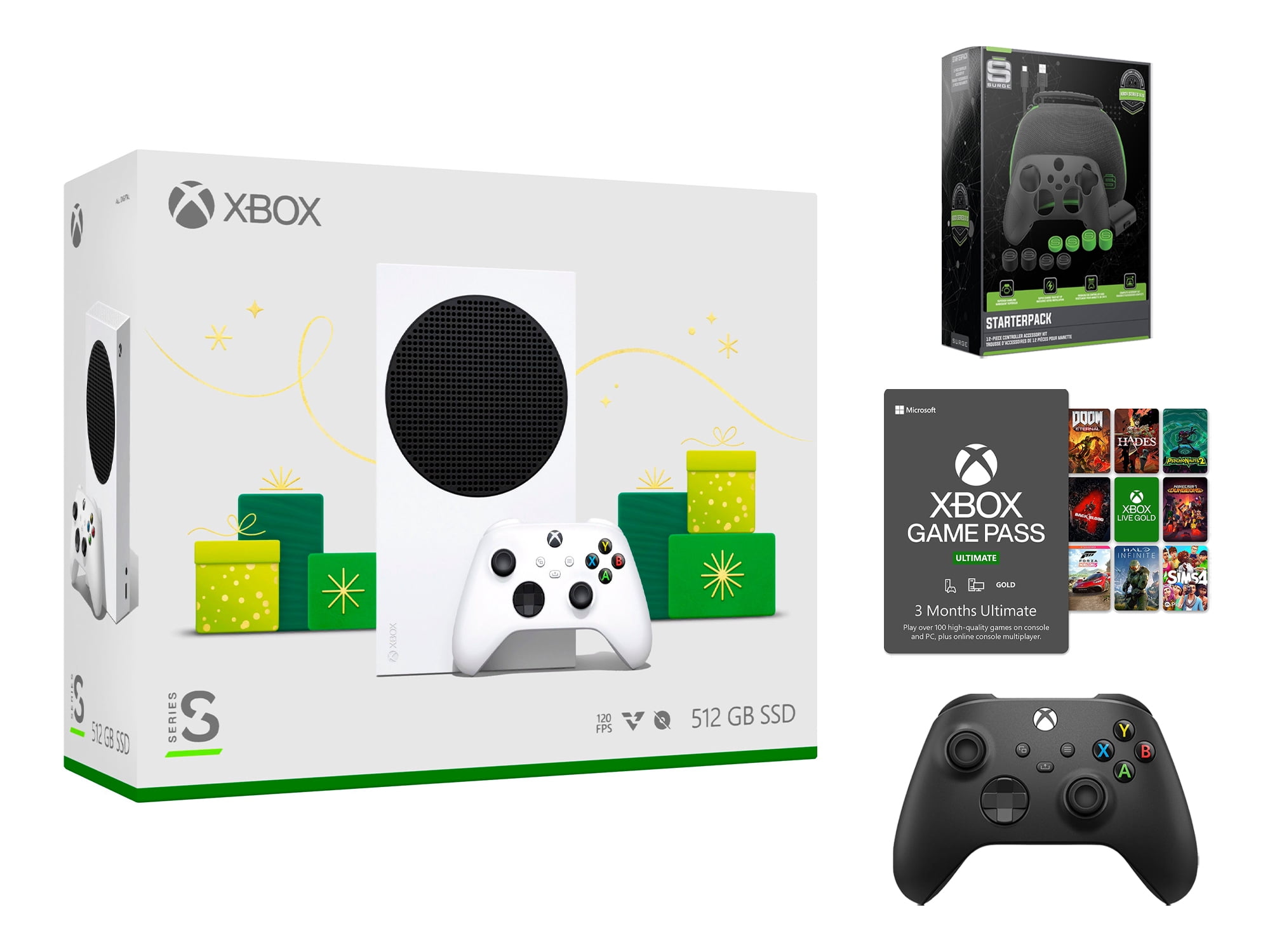 Xbox Series S 512GB All-Digital Holiday Bundle Console with Extra ...