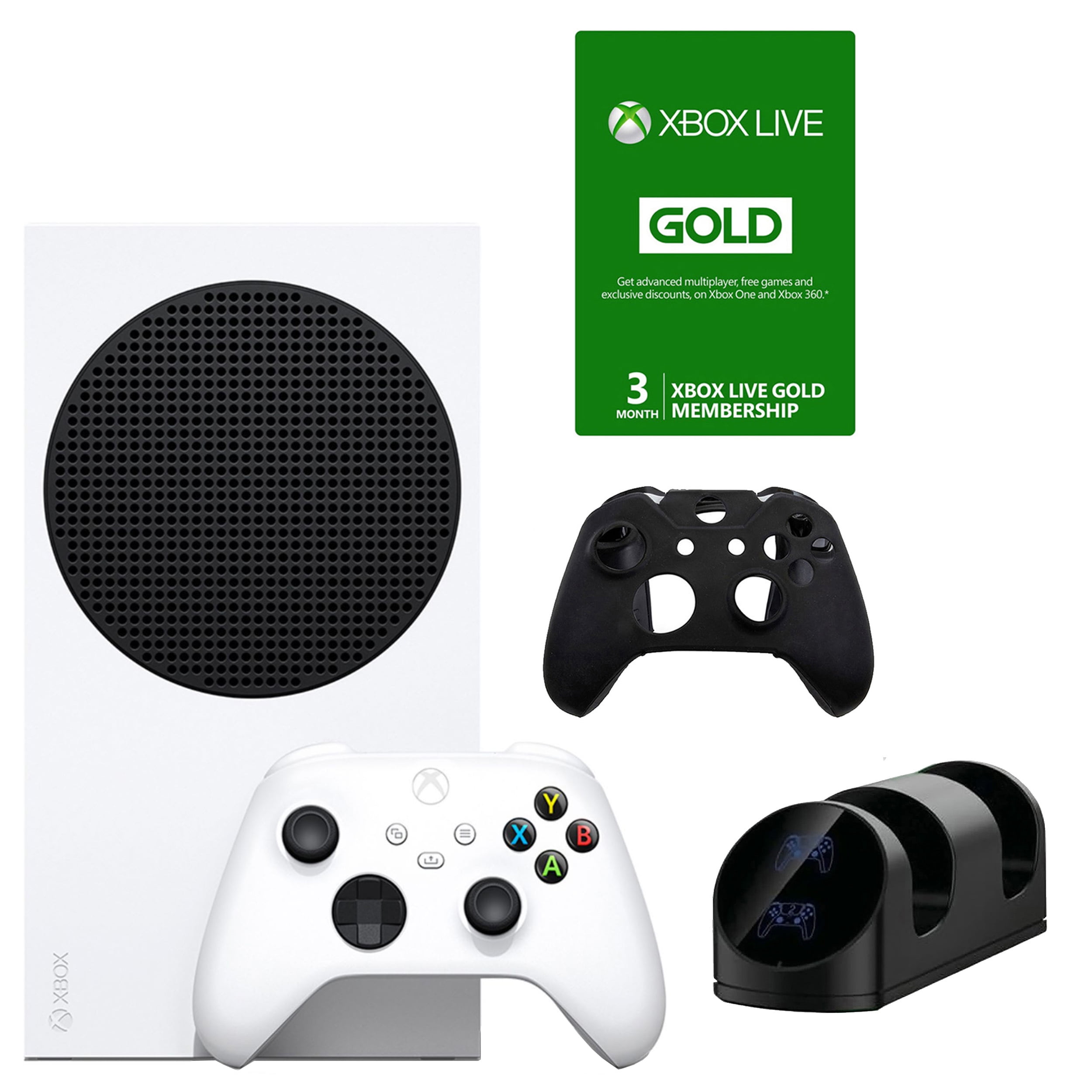 Xbox Series S White 1TB Console with 3 Month Card & Accessories ...