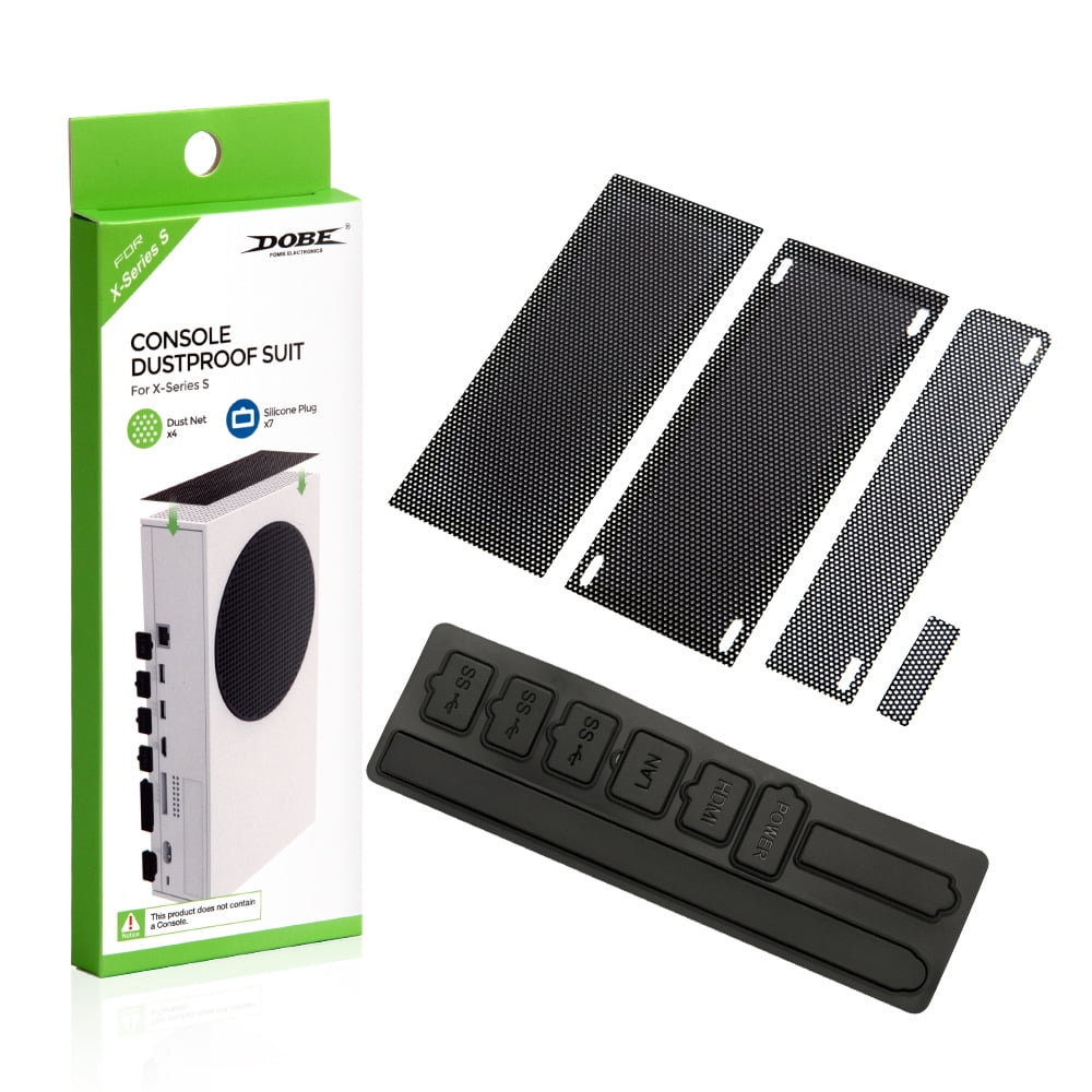 Xbox Series S (XSS) Dust Cover Kit - Easy-Install Dust Filters & Plug ...