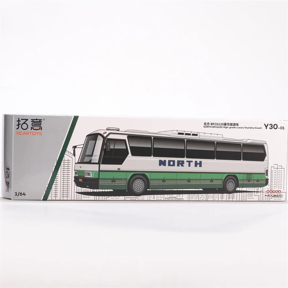 Xcartoys 1/64 Model Buses BFC6120 Luxury Coach Diecast Buses Toys Hobby Collection for Teenage ...
