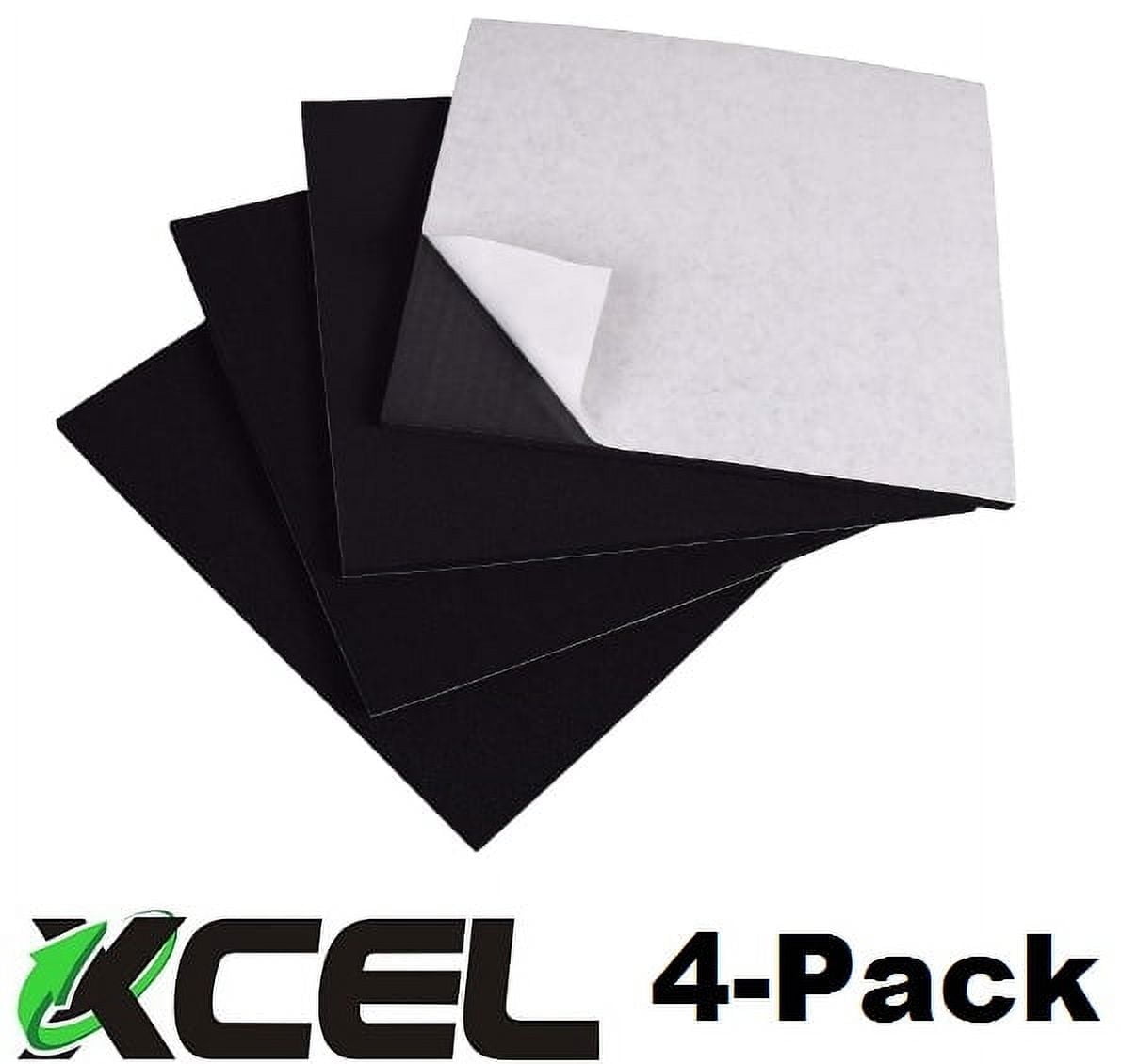 Xcel 4 Piece Sponge Neoprene Rubber Foam Anti Vibration Pads With ...