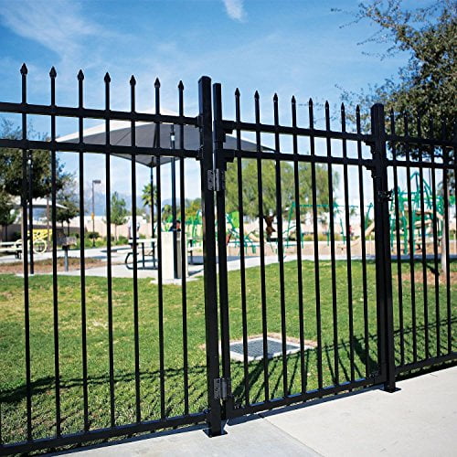 Xcel Fence Aspen Style 3-Rail Steel Fence Gate for Outdoor Garden ...