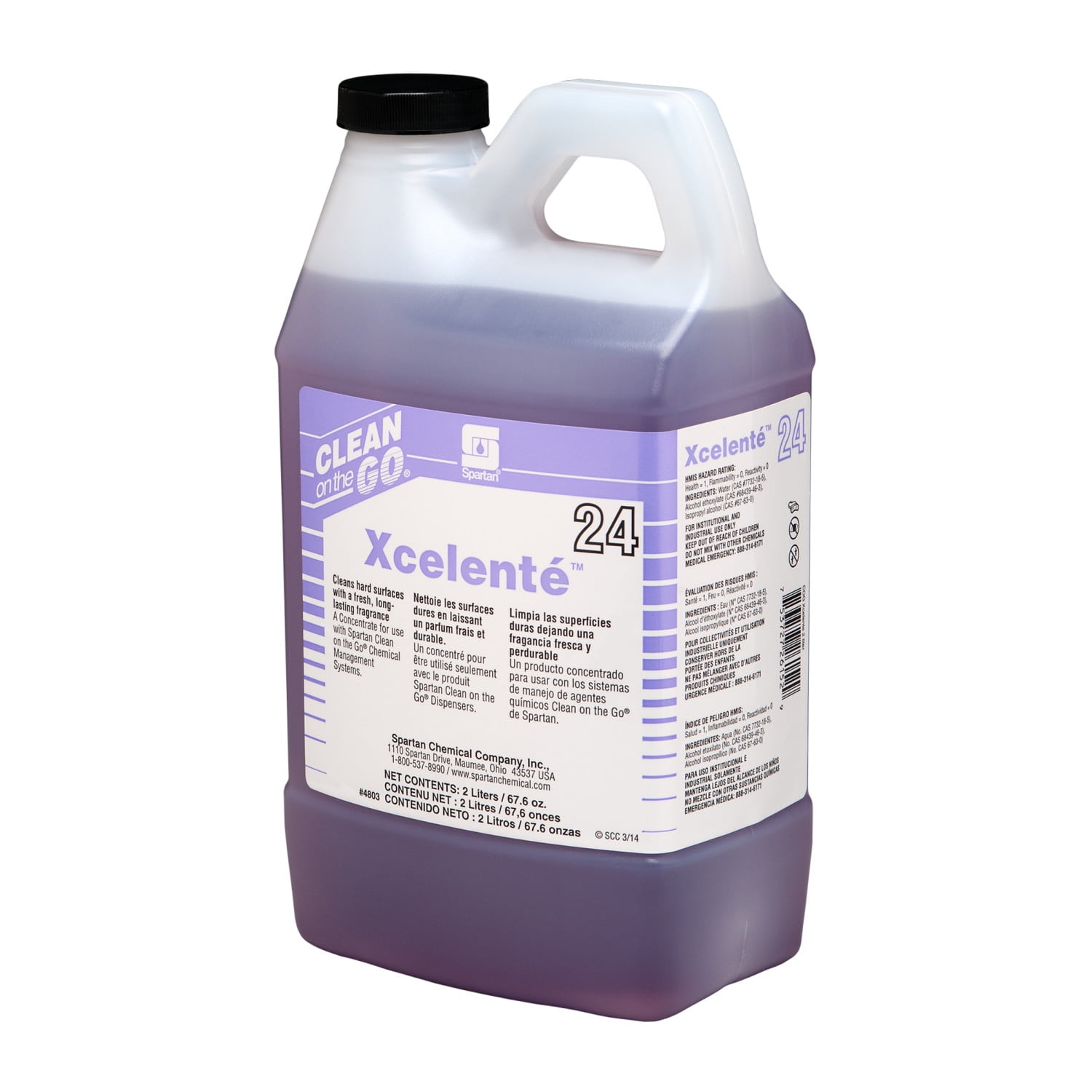 Xcelente 24 Clean On The Go Dispensed # 480302, 4-2Liter - Walmart.com