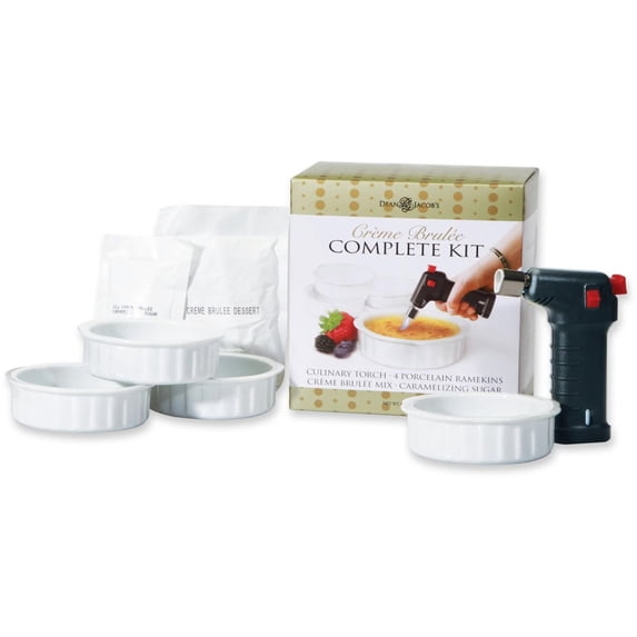 XCell Complete Creme Brulee Kit, Torch, Ramekins, Instant Mix ...