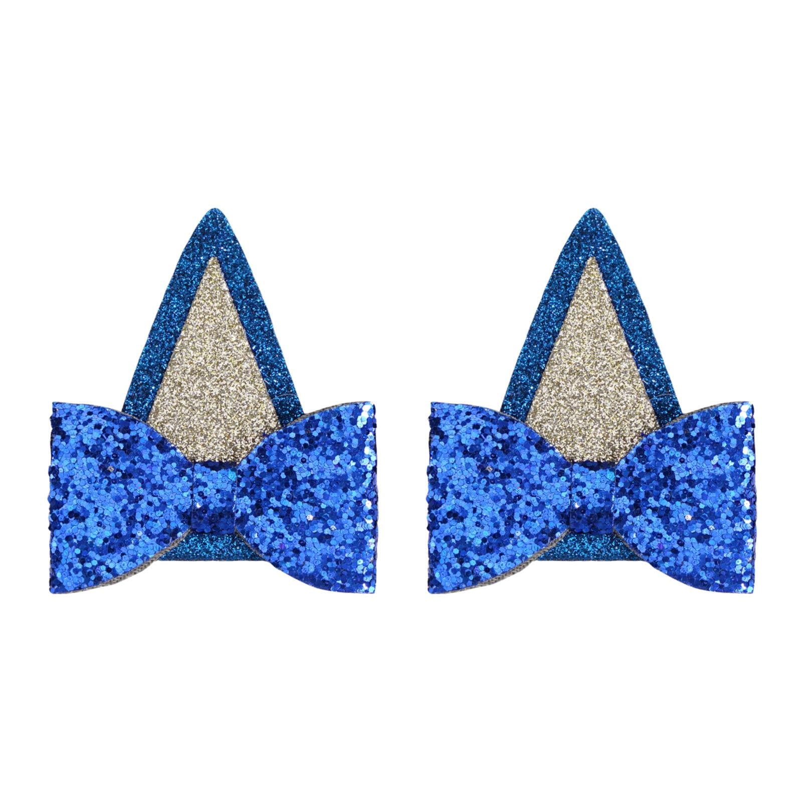 Xchenda Blue Flash Bow Ear Hairpin X Pair Party Light-up Decoration Blue Dog Happy Birthday ...