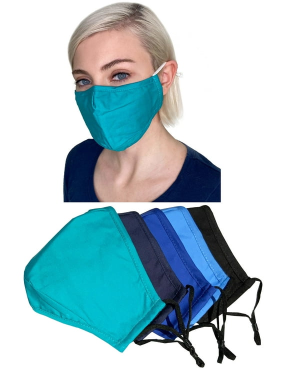 DALIX Skin Tone Cloth Face Mask 3 Layer Filter Pocket Nose Piece in ...