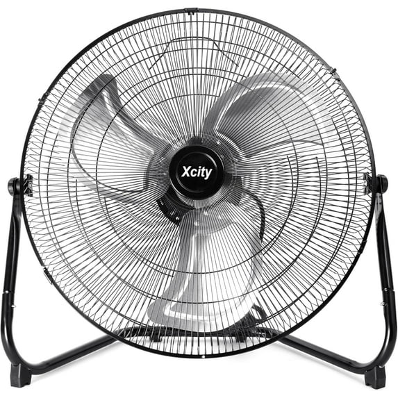 Xcity 20 Inch Metal Floor Fans, Max 4650 CFM, Heavy Duty High Velocity Fan with 3-speed and 360 ...